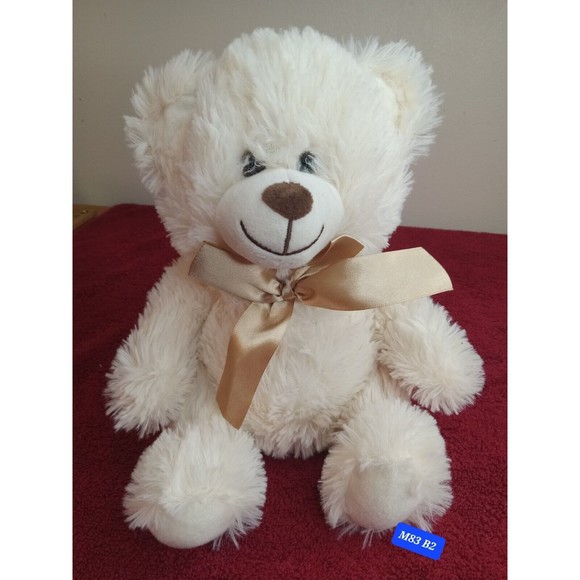 Fiesta | Toys | Fiesta Teddy Bear Plush Fuzzy White With Brown Sheer ...